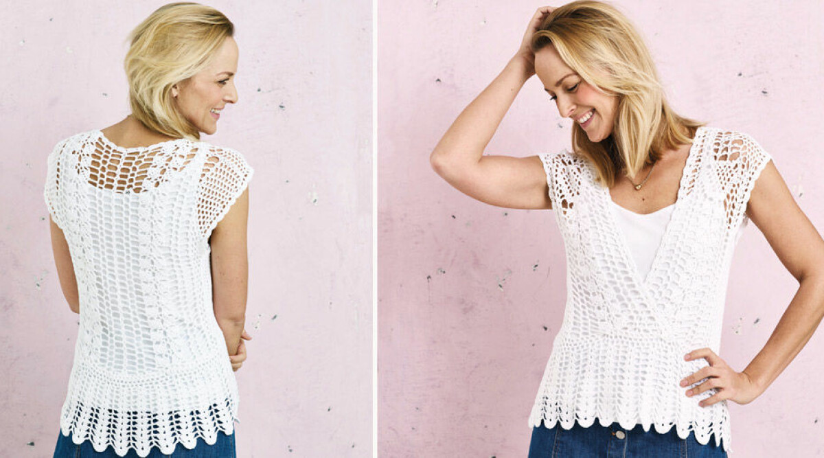 Gratis beskrivning: Virka en topp till dam | Allas